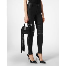 Philipp Plein Damen Handtasche "Superheroine Mit Schmucksteinen", schwarz, Taschen