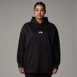 The North Face Damen Kapuzensweatshirt "Essential relaxt geschnittener Kapuzenpulli in Übergröße für Damen", schwarz, Gr. 1X, Obermaterial: 68%