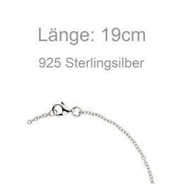 Jobo Damen Armband "Gl&uuml;cksbringer Kleeblatt", 19cm, Silber 925 (Sterlingsilber), silber, Silber 925 (Sterlingsilber), Armb&auml;nder, 925 Silber