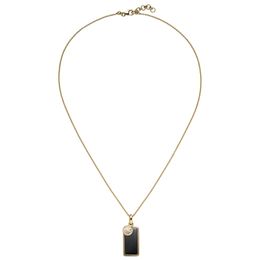 Jobo Damen Collier "Kette mit Anh&auml;nger", Diamanten Gelbgold 585, L: 45gelbgold 585, Diamanten, Gelbgold 585, Halsketten, 585 Gold mit H&auml;matit und 19