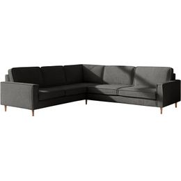 Ecksofa Home Affaire, B:290cm H:85cm T:250cmdunkelgrau, 100% Polyester, Sofas, "Pinto Skandi, 290 cm, Chenille, Struktur, Ottomane links / rechts"