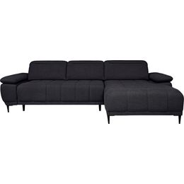 Ecksofa WERK2, B:277cm H:82cm T:177cmgrau, 92% Polyester, 8% Nylon, Wohnzimmer, Sofas, "Focus-S"