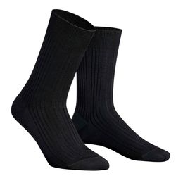 Kunert Damen Socken "Socke Festive Rib", Gr. 39, schwarz, Obermaterial: 100% Baumwolle CO., Socken