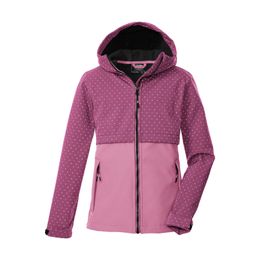 Killtec Jungen Softshelljacke "KOW 227 GRLS SFTSHLL JCKT"himbeere, Gr. 140, Oberstoff: Oberseite: 92% Polyester, 8% Elasthan, Rückseite: 100%