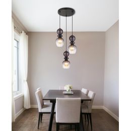 Globo LIGHTING H&auml;ngeleuchte "CLARITY", 1 Stk., schwarz, Wohnzimmer, Leuchten, H&auml;ngelampe / Schlafzimmer / Wohnbereich / schwarz / Glas