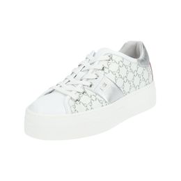 Nero Giardini Damen Sneaker "Nero Giardini Sneaker Leder/Textil", Gr. 40wei&szlig;, silber, Leder, Textil, Schuhe
