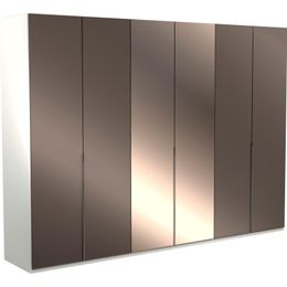 Drehtürenschrank Musterring "San Diego, Kleiderschrank, Schrank, Garderobe, mit Spiegel", weiß, B:300cm H:236cm T:58cm, Glas, Holzwerkstoff, Schränke