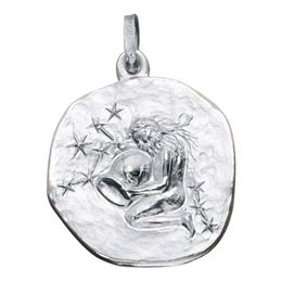 Sternzeichenanh&auml;nger Jobo "Anh&auml;nger Sternzeichen", silber (silber 925), Schmuckanh&auml;nger, Damen, Wassermann, Silber 925 (Sterlingsilber), 925 Silber rund