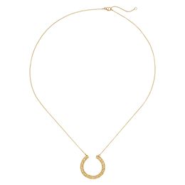 Jobo Damen Kette mit Anh&auml;nger "Hufeisen Geflecht", Gelbgold 750, L: 45, gold, Gelbgold 750, Halsketten, 750 Gold 45 cm