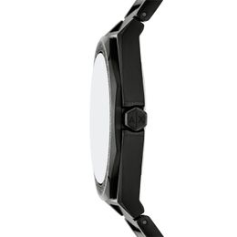 Armani Exchange Damen Quarzuhr, schwarz, Armbanduhren, Armbanduhr, Damenuhr, Edelstahlarmband, analog, Glassteine