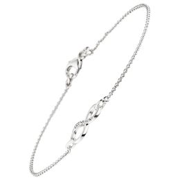 Jobo Damen Armband "Silberarmband Unendlichkeit", 19,5cm, Silber 925 (Sterlingsilber)silber 925, wei&szlig;, Silber 925 (Sterlingsilber), Armb&auml;nder, 925