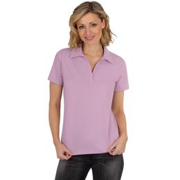 TRIGEMA Damen Poloshirt "TRIGEMA Poloshirt ohne Knopfleiste", lila, Basic, Gr. S, 100% Baumwolle, Shirts