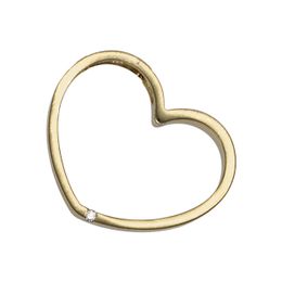 Jobo Damen Herzanh&auml;nger "Anh&auml;nger Herz 21 mm", SI = kleine Einschl&uuml;sse, Diamanten Gelbgold 585gelbgold 585, Diamanten, Gelbgold 585, Schmuckanh&auml;nger,