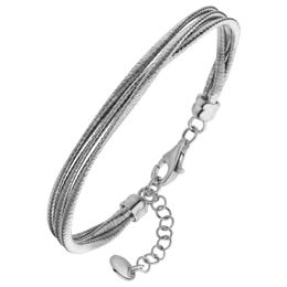 Armband Jobo "Layering", silber 925, Armb&auml;nder, Damen, 20cm, Silber 925 (Sterlingsilber), Armband, 925 Silber matt 20 cm