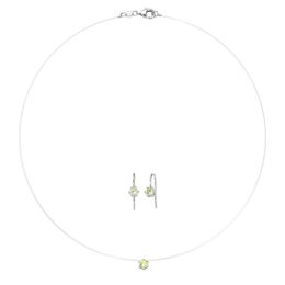 Smart Jewel Damen Schmuckset "Collier mit Ohrschmuck, Silber 925", onesizegelb, Silber 925 (Sterlingsilber), Schmuck_Sets