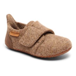 bisgaard Kinder Hausschuh "casual wool", Gr. 32camel, Wolle, Schuhe, Klettschuh mit Lammwolle gef&uuml;ttert, Gr&ouml;&szlig;enschablone zum Download