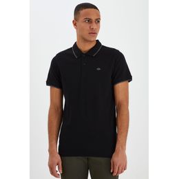 Blend Herren Poloshirt "BHAlsek", schwarz, Gr. M, unifarben, Web, 95% Baumwolle, 5% Elasthan, Shirts, Poloshirt mit Stickerei