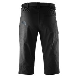 Gonso Herren Fahrradhose "Porto", schwarz, Gr. 4XL, 90% Polyamid, 10% Elastan, Hosen, Herren 3/4 Radhose, Innenhose mit Sitzpolster, Bund inkl. G&uuml;rtel