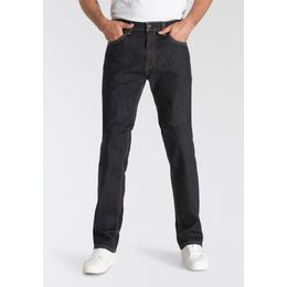 Levi's Straight-Jeans LEVI'S "505", Herren, Gr. 30, Länge 32, schwarz (schwarz rinse), Denim/Jeans, Obermaterial: 99% Baumwolle, 1% Elasthan, unifarben, regular fit lang, Jeans, REGULAR