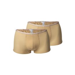 HOM Herren Boxershorts "Boxershort 2er Pack", Gr. M, beige, Obermaterial: 76% Polyamid PA. 24% Elasthan EL., Unterhosen