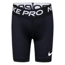 Radlerhose Nike Sportswear, M&auml;dchen, Gr. 122 (7), N-Gr, schwarz, Jersey, Obermaterial: 88% Polyester, 12% Elasthan, kontrastfarbene Details, unifarben, Hosen Radlerhose, f&uuml;r Kinder