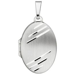 Jobo Damen Medallionanh&auml;nger "Anh&auml;nger Medaillon oval 26 mm", Silber 925 (Sterlingsilber)silber 925, Silber 925 (Sterlingsilber), Schmuckanh&auml;nger,