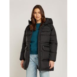 Tommy Jeans Damen Steppjacke "TJW MIDI ASPEN PUFFER", schwarz, Gr. S, unifarben, Web, Obermaterial: 100% Polyamid. Futter: 100% Polyester.