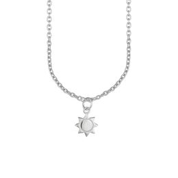 CAI CA&Iuml; Damen Kette mit Anh&auml;nger "925 Sterling Silber rhodiniert Sonne", 39+5cm, Silber 925 (Sterlingsilber), L: 44 B: 1mm, wei&szlig;, Silber 925