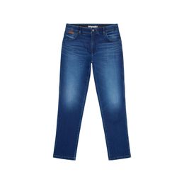 5-Pocket-Jeans Wrangler "TEXAS SLIM FREE TO STRETCH", Herren, Gr. 31, Länge 32, blau (blau jam), Denim/Jeans, Obermaterial: 94% Baumwolle, 5% Elastomultiester, 1% Elasthan, slim fit, Jeans, Free to stretch material