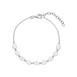 Armband JOBO "Silberarmband mit Plättchen", silber 925, Armbänder, Damen, 19cm, Silber 925 (Sterlingsilber), Armband, 925 Silber rhodiniert 19 cm