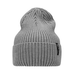 BULA Herren Beanie, grau, unifarben, 50% Wolle, 50% Polyacryl, M&uuml;tzen, mit kuscheliger Wolle