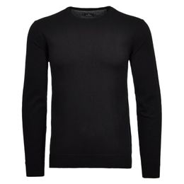 Rundhalspullover Ragman, Herren, Gr. 48, schwarz, 95% Baumwolle 5% Cashmere, Rundhals, Pullover Rundhalspullover