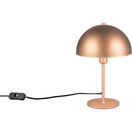 Trio LEUCHTEN Schreibtischlampe "NOLA, exkl. 1x E14 max 28W, Tischlampe mit Schnurschalter Höhe 31cm", 1, Ø 20cm H: 30,5cm, 1 Stk.coffee, Büro,