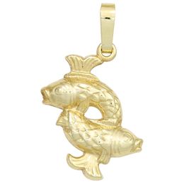 Sternzeichenanh&auml;nger Jobo "Anh&auml;nger Sternzeichen", gelbgold 333, Schmuckanh&auml;nger, Damen, Fische, Gelbgold 333, 333 Gold