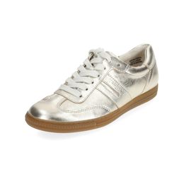 Paul Green Damen Sneaker "Paul Green Sneaker Leder", Gr. 37,5, silber, Leder, Schuhe
