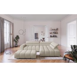 Hockerbank COTTA, B:134cm H:42cm T:70cm, beige, 90% Polyester, 10% Polyamid, Hocker, "Orion"