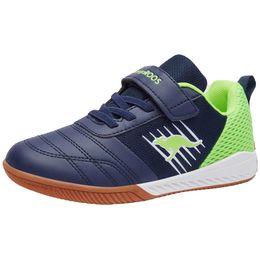 Hallenschuh Kangaroos "K5-SUPER COURT EV", M&auml;dchen, Gr. 34, bunt (dk navy, lime), Synthetik, Textil, Schuhe Hallenschuh