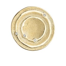 Jobo Damen Runder Anh&auml;nger "21 mm", SI = kleine Einschl&uuml;sse, Diamanten Gelbgold 585gelbgold 585, Diamanten, Gelbgold 585, Schmuckanh&auml;nger, 14 Karat