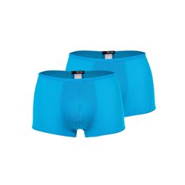 HOM Herren Boxershorts "Boxershort 2er Pack", Gr. XXL, blau, Obermaterial: 76% Polyamid PA. 24% Elasthan EL., Unterhosen