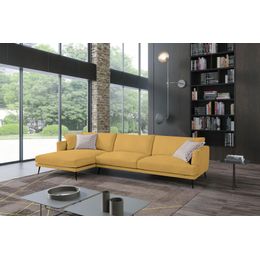 Ecksofa Egoitaliano, B:274cm H:77cm T:154cm, gelb, Leder &raquo;BULL&laquo; (echtes Rindsleder). Geschliffenes, pigmentiertes und behandeltes Rindsleder mit