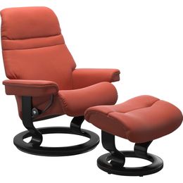 Relaxsessel stressless, B:79cm H:103cm T:73cm, braun, Wohnzimmer, Sessel, "Sunrise", mit Classic Base, Größe M, Gestell Schwarz