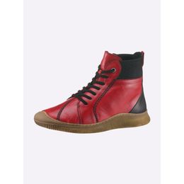 Stiefelette Gemini, Damen, Gr. 42, rot, Glattleder, Schuhe Stiefelette