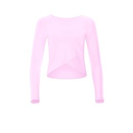 Langarmshirt WINSHAPE "Cropped Functional Light and Soft", Damen, Gr. L, rosa (lavender rose), 85% Polyester, 15% Elasthan, Rundhals, Shirts Langarmshirt, Overlap-Applikation