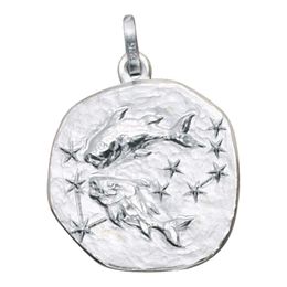 Sternzeichenanh&auml;nger Jobo "Anh&auml;nger Sternzeichen", silber 925, Schmuckanh&auml;nger, Damen, Fische, Silber 925 (Sterlingsilber), 925 Silber rund