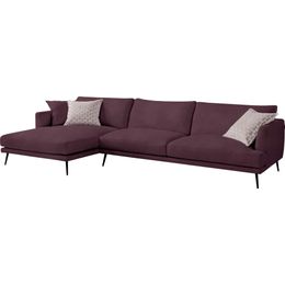 Ecksofa Egoitaliano, B:274cm H:77cm T:154cm, lila, Wohnzimmer, Sofas, "Sophia, Designsofa mit extrakomfortablem Sitzkomfort, Breite 274cm", mit
