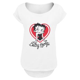 F4NT4STIC Damen T-Shirt "Betty Boop Heart"weiß, Gr. S, Obermaterial: 100% Baumwolle, Shirts