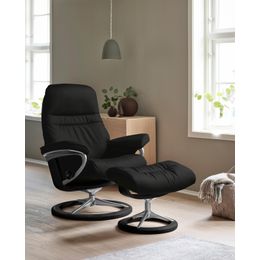 Relaxsessel stressless, B:83cm H:105cm T:74cm, schwarz, Leder BATICK: BATICK ist ein leicht korrigiertes, durchgefärbtes und genarbtes Möbelleder,