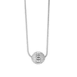 Buckley London Damen Kette mit Anhänger, 40,5cm, Messing, L: 40,5 B: 12mm, silber, Messing, B:12mm, Halsketten
