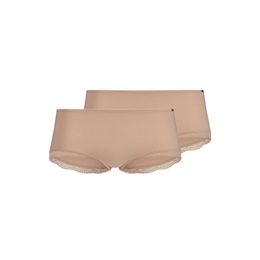Skiny Damen Panty "Panty Classic Cotton 2er Pack", Gr. XXL, beige, Obermaterial: 94% Baumwolle CO. 6% Elasthan EL., Unterhosen