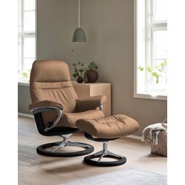 Relaxsessel stressless, B:83cm H:105cm T:74cm, braun, Leder BATICK: BATICK ist ein leicht korrigiertes, durchgefärbtes und genarbtes Möbelleder, bei